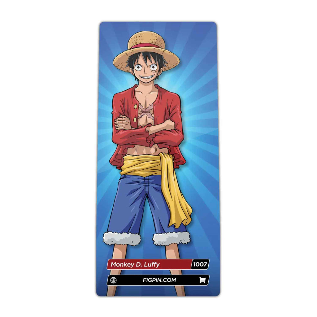One Piece Monkey D Luffy FiGPiN #1007 Anime Enamel Pin | Bucket Popcorn ...