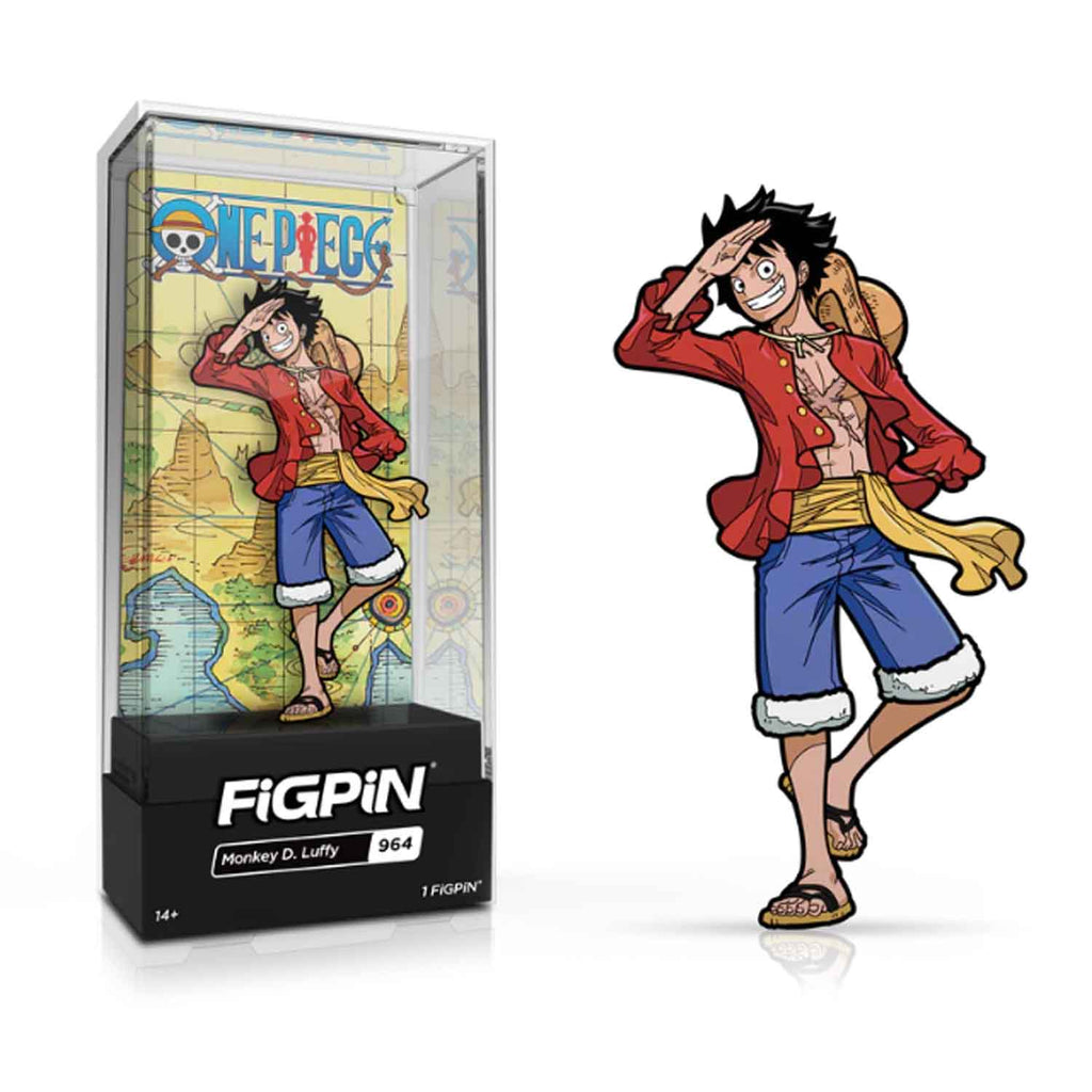 One Piece Monkey D Luffy FiGPiN #964 Anime Enamel Pin | Bucket Popcorn ...