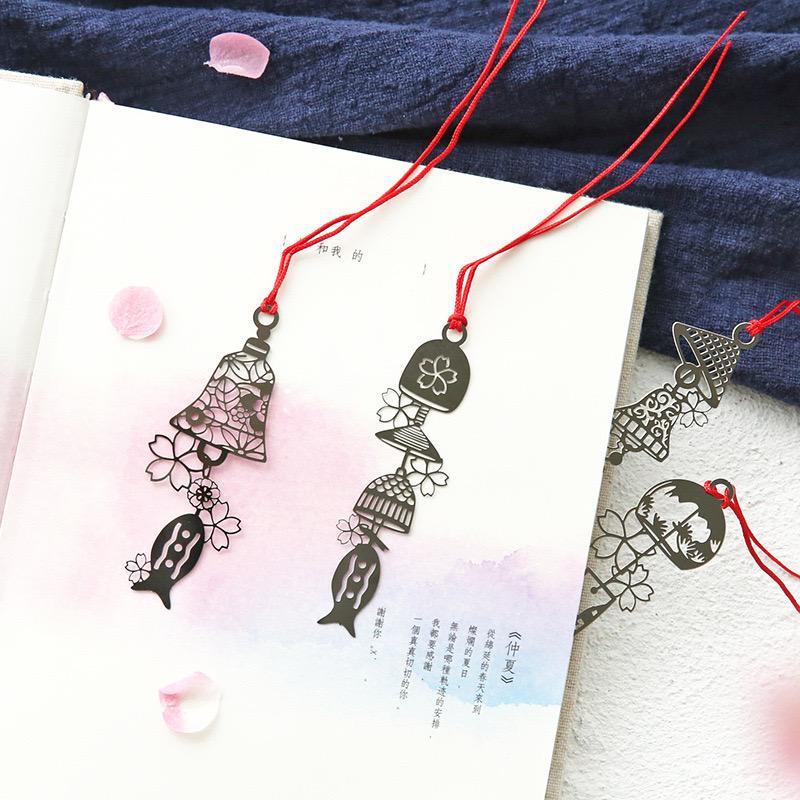Cherry Blossom Wind Chime Laser Cut Out Metal Bookmark | Bucket Popcorn ...